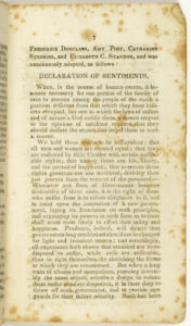 Declaration of Sentiments (1848) – Knowledge for Freedom seminar