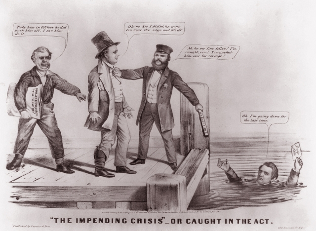 Blog Divided » Post Topic » “The Impending Crisis,” 1860 political cartoon