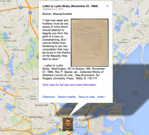 Letter to Lydia Bixby (November 21, 1864) – Lincoln's Writings