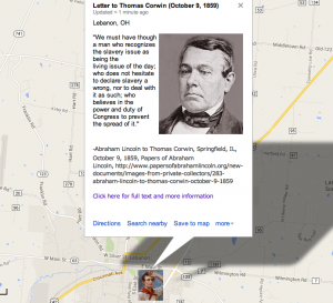 Letter to Thomas Corwin (October 9, 1859) – Lincoln's Writings