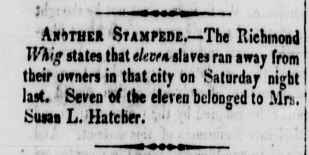 Provincial Freeman, December 22, 1855 | Slave Stampedes on the Southern ...