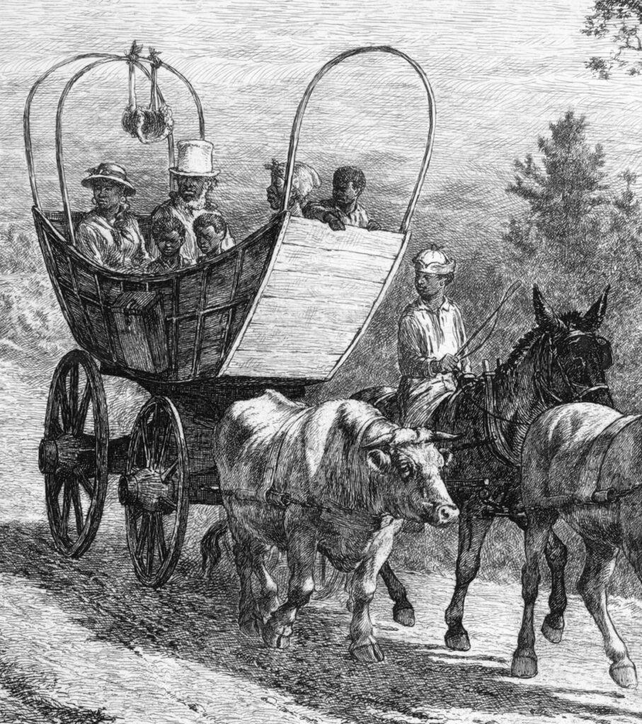 Freedom seekers escape from Virginia in 1864, as sketched by Edwin ...