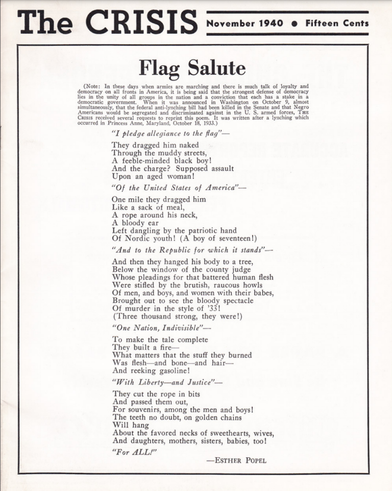 Esther Popel, Flag Salute (1934) – Knowledge for Freedom seminar