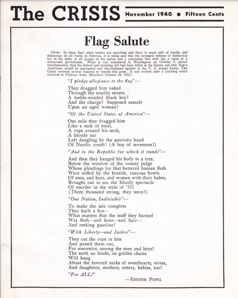 Esther Popel, Flag Salute (1934) – Knowledge for Freedom seminar