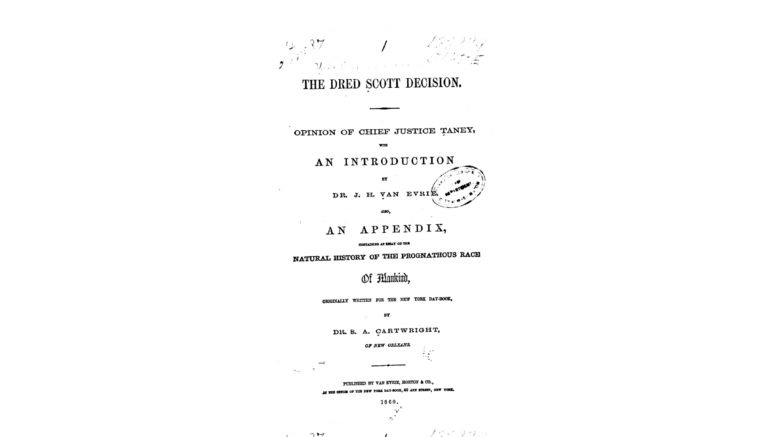 Dred Scott Case (1857) – Knowledge for Freedom seminar