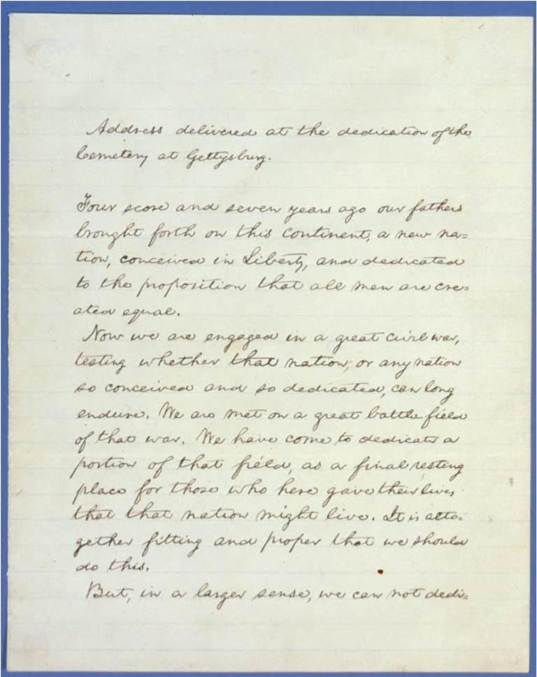 Gettysburg Address (1863) – Knowledge for Freedom seminar